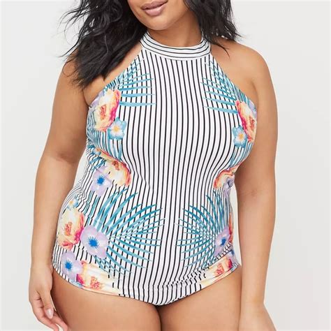 Plus Size 22 Lane Bryant Cacique Swimsuit One Piece S Gem