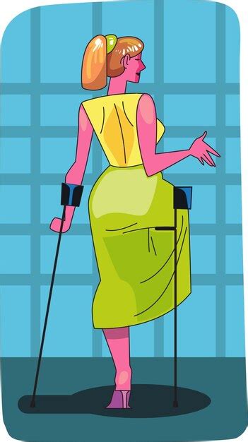 Premium Vector Standing Woman Onelegged