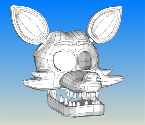 Fox Head Foam Templates Pepakura Cosplay Etsy