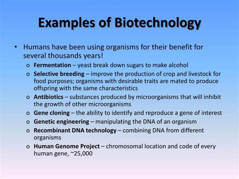 Examples Of Biotechnology In Food