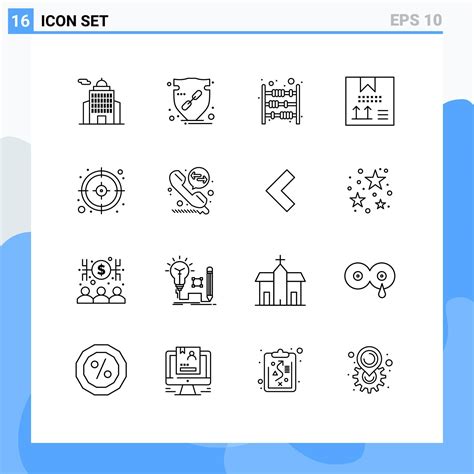 Outline Pack Of 16 Universal Symbols Of Development Coding Shield Box Money Editable Vector