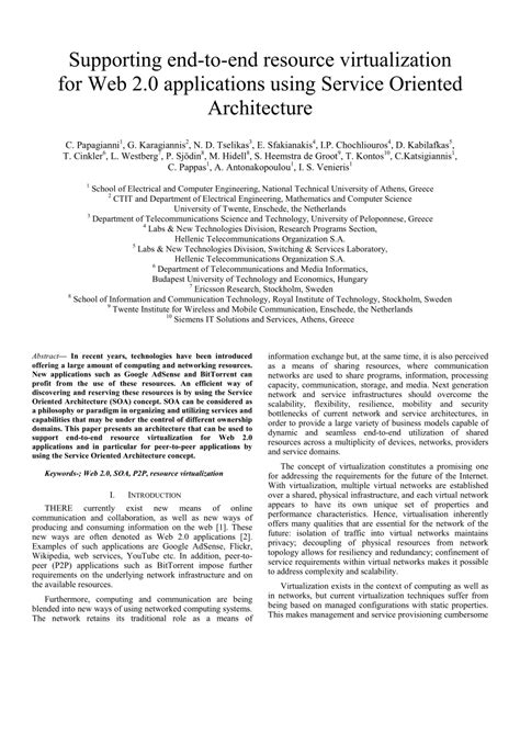 Pdf Supporting End To End Resource Virtualization For Web 2 0 Applications Using Service