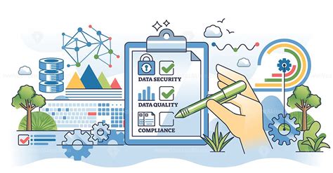 Data Governance Strategy With Precise Process Planning Outline Hands