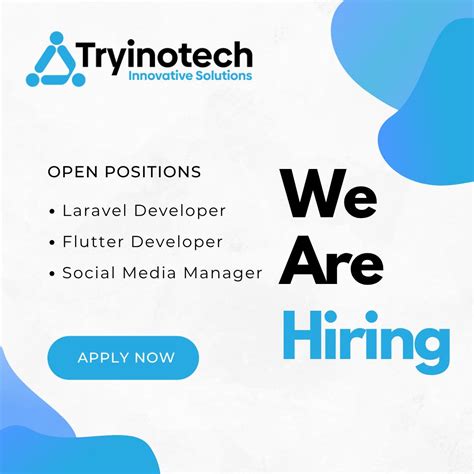 Hiring Laravel Flutter Socialmedia Freshgraduates Techjobs
