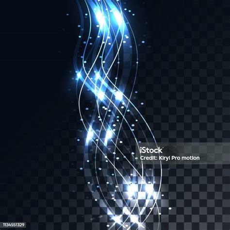 파란 선은 사각형의 반투명 어두운 제곱 회색 배경에 활기찬 마법의 전기 마법의 파도를 추상화 합니다 벡터 일러스트 0명에 대한 스톡 벡터 아트 및 기타 이미지 Istock