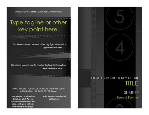 Free Event Program Templates Designs TemplateArchive
