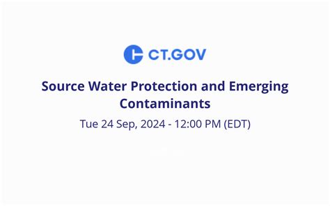 Source Water Protection And Emerging Contaminants