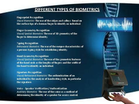 Michael Carlino ROADMAP Biometrics Definition Different Types Future