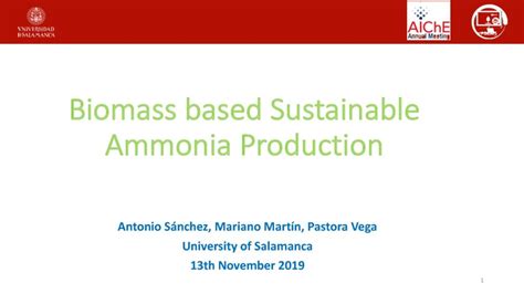 Biomass Based Sustainable Ammonia Production Ammonia Energy Association