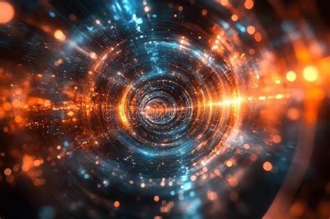 A Vibrant Swirl Of Blue And Orange Light Creating A Dynamic Abstract Pattern In A Cosmic Space