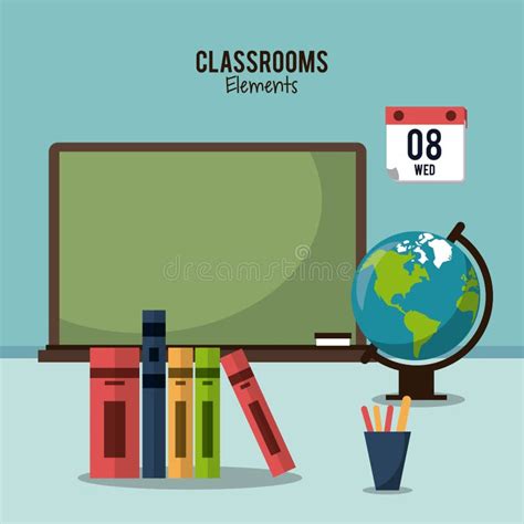 Classroom Elements Design Stock Vector Illustration Of Learning 110154014