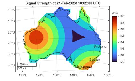 coverage maps for satellite constellation matlab and simulink