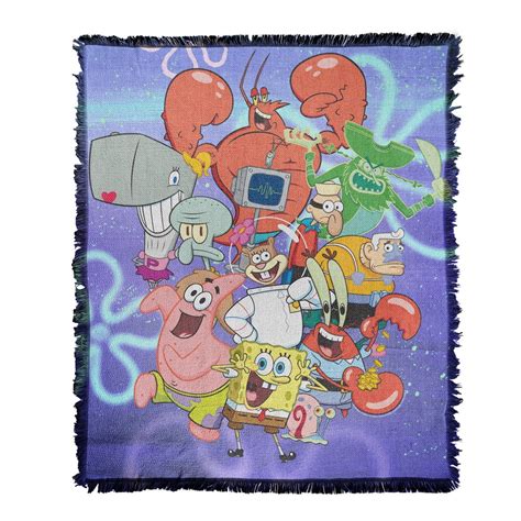 Spongebob Blanket 50x60 Spongebob Character Group Woven Tapestry