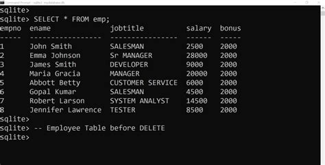 Sqlite Delete Statement Testingdocs