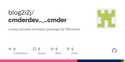 GitHub Blog I J Cmderdev Cmder Lovely Console Emulator Package For Windows