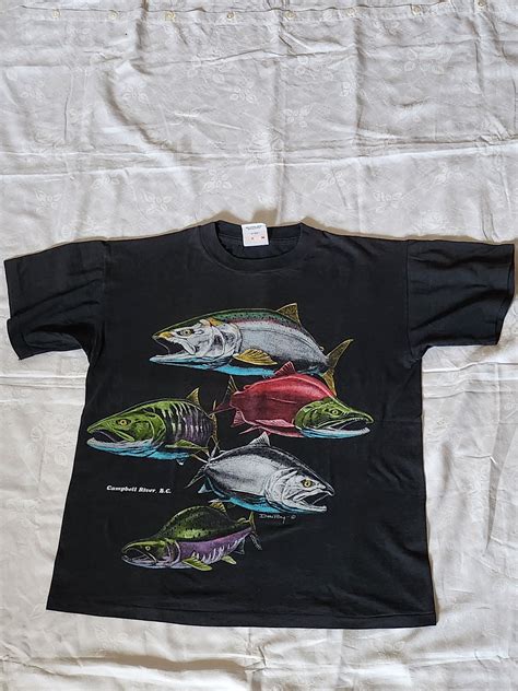 Animal Tee × Made In Usa × Vintage Harlequin Vintage Salmon Tee Grailed