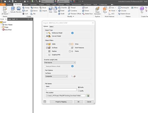 solved ilogic event triggers at step importation autodesk community