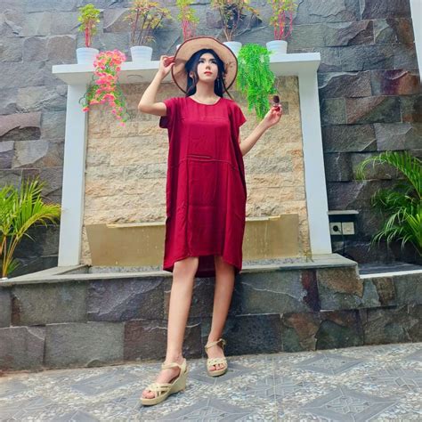 Jual Daster Midi Polos Pendek Daster Bali Mini Dress Pakaian Tidur Shopee Indonesia