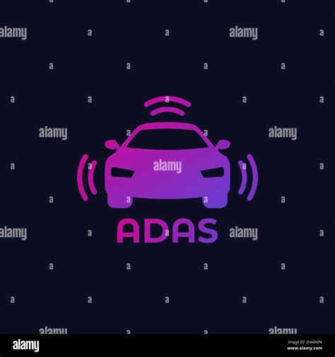Advanced Driver Assistance System Vector Icon Stock Vector Image And Art