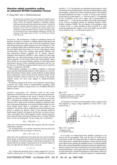 pdf absolute added correlative coding an enhanced m pam modulation