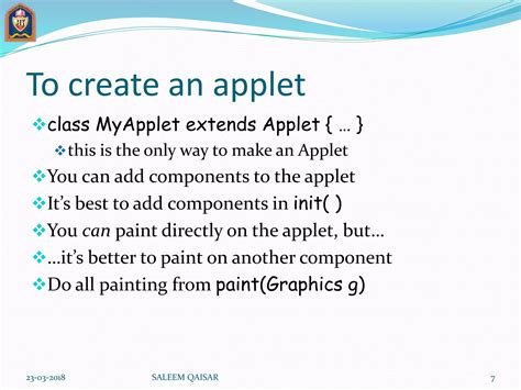 Awt Swings Applets In Java Pptx Programming Languages Computing