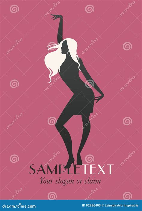 Woman Silhouette Dancing Jazz Or Latin Music Stock Vector