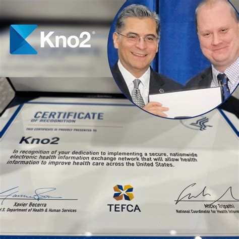 Kno2 Recognized By Hhs As An Inaugural Qhin Applicant Under Tefca Kno2