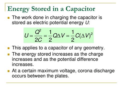 Capacitance Energy Store Equation At Emil Bentley Blog