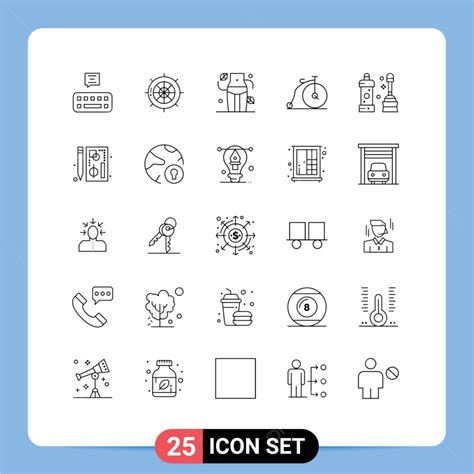 25 universal lines set for web and mobile applications cleaner