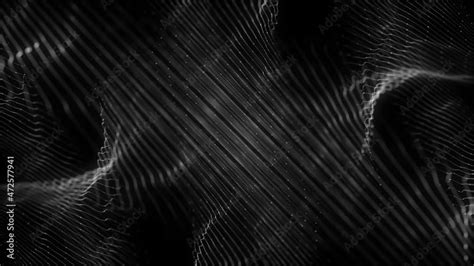 Abstract Digital Waving Lines Fx Background Loop 4k Animation Of An