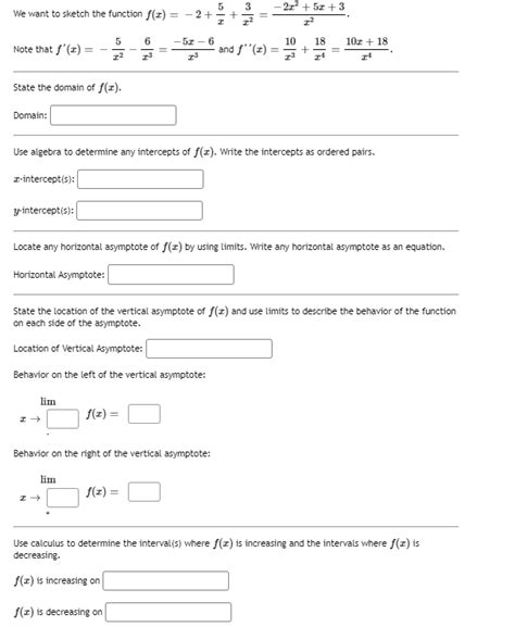 Solved We Want To Sketch The Function Chegg