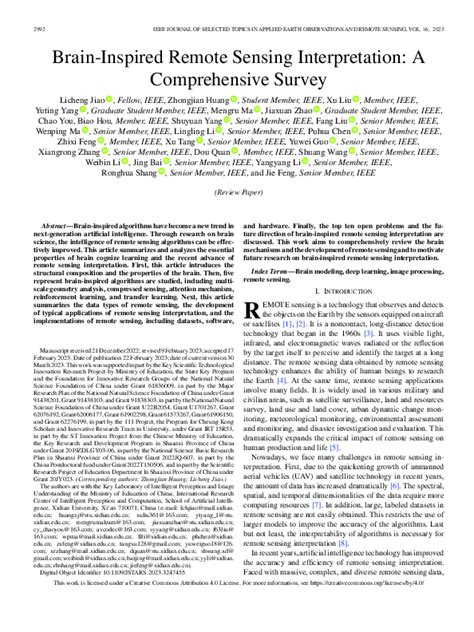 Pdf Brain Inspired Remote Sensing Interpretation A Comprehensive