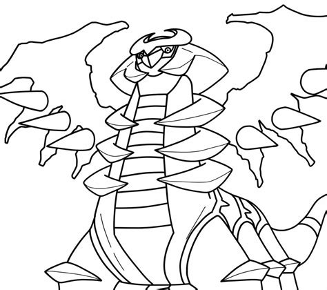 전설의 포켓몬스터 기라티나 색칠공부 도안 무지개캔버스 색칠공부 무료도안