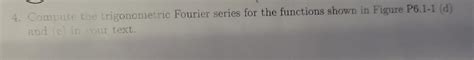 Solved Linear System Analysis4 Compute The Trigonometric