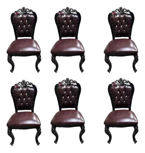 Pack X6 Silla De Comedor Negra Cuotas Sin Interés