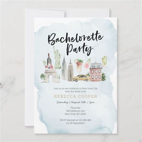 New York City Bachelorette Party Invitation Zazzle Artofit