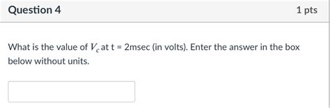 Solved Question Pts For The Circuit Below Suppose C Chegg