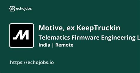 Motive Is Hiring Telematics Firmware Engineering Lead Remote Rremoteworks
