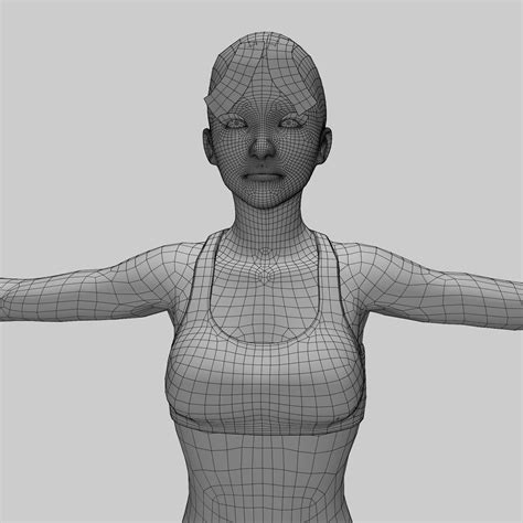 Athletic Female 3d Model 37 Ma Fbx Obj Dae Free3d