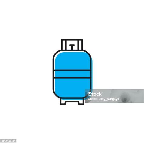흰색 배경에 고립 된 요리에 대 한 벡터 아이콘 가스 실린더 기체 물리 구조에 대한 스톡 벡터 아트 및 기타 이미지 기체 물리 구조 요리하기 음식 준비 부엌 Istock