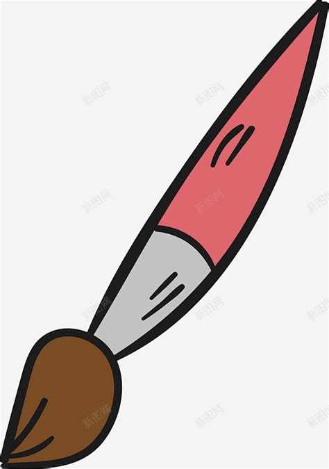 毛笔学习文具简笔画矢量图 设计图片 免费下载 页面网页 平面电商 创意素材