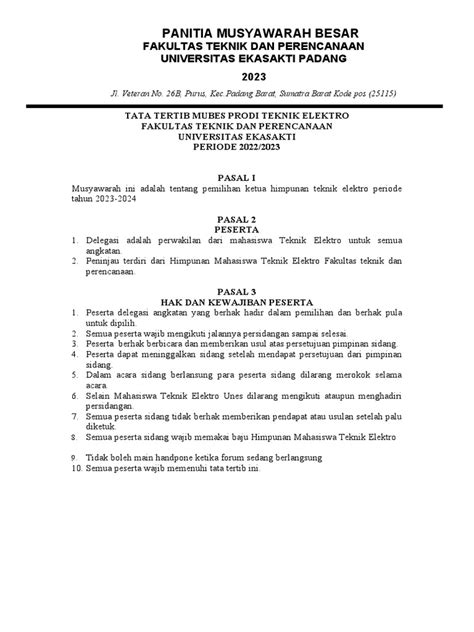 Tata Tertib Mubes Hmte1 Pdf