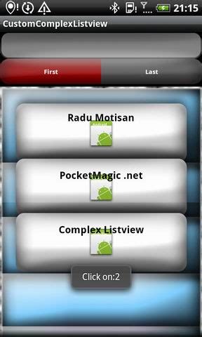Android Custom Complex Listview With Header No XML PocketMagic