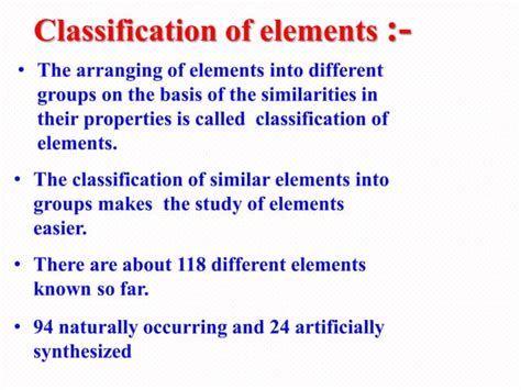 Periodic Calssification Of Elements Ncert Shashikumar B S Ppt