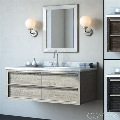 Bezier Single Extra Wide Floating Vanity D Model For Vray