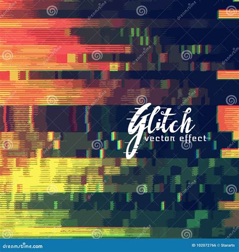 Glitch Abstract Background Showing Malfunction Stock Vector Illustration Of Crash Decay