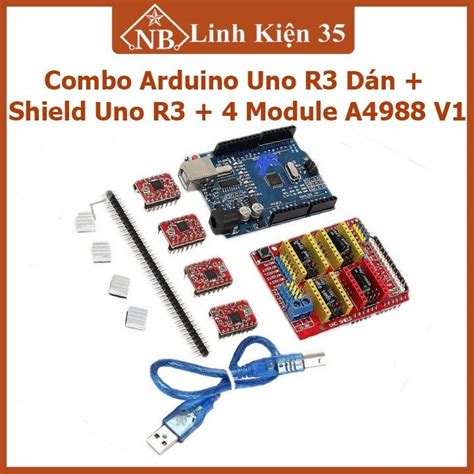 combo arduino uno r3 dán shield uno r3 4 module a4988 v1 lazada vn
