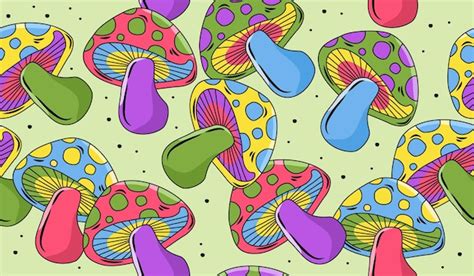 Premium Vector Cute Mushroom Pattern Background Vector Design