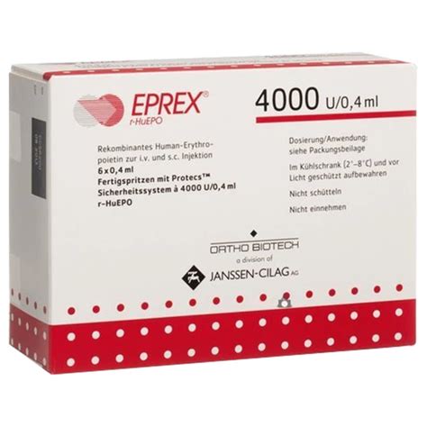 Thuốc Eprex 4000iu Janssen điều Trị Bệnh Thiếu Máu 6 ống