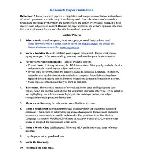 Research Paper Format Example Pdf